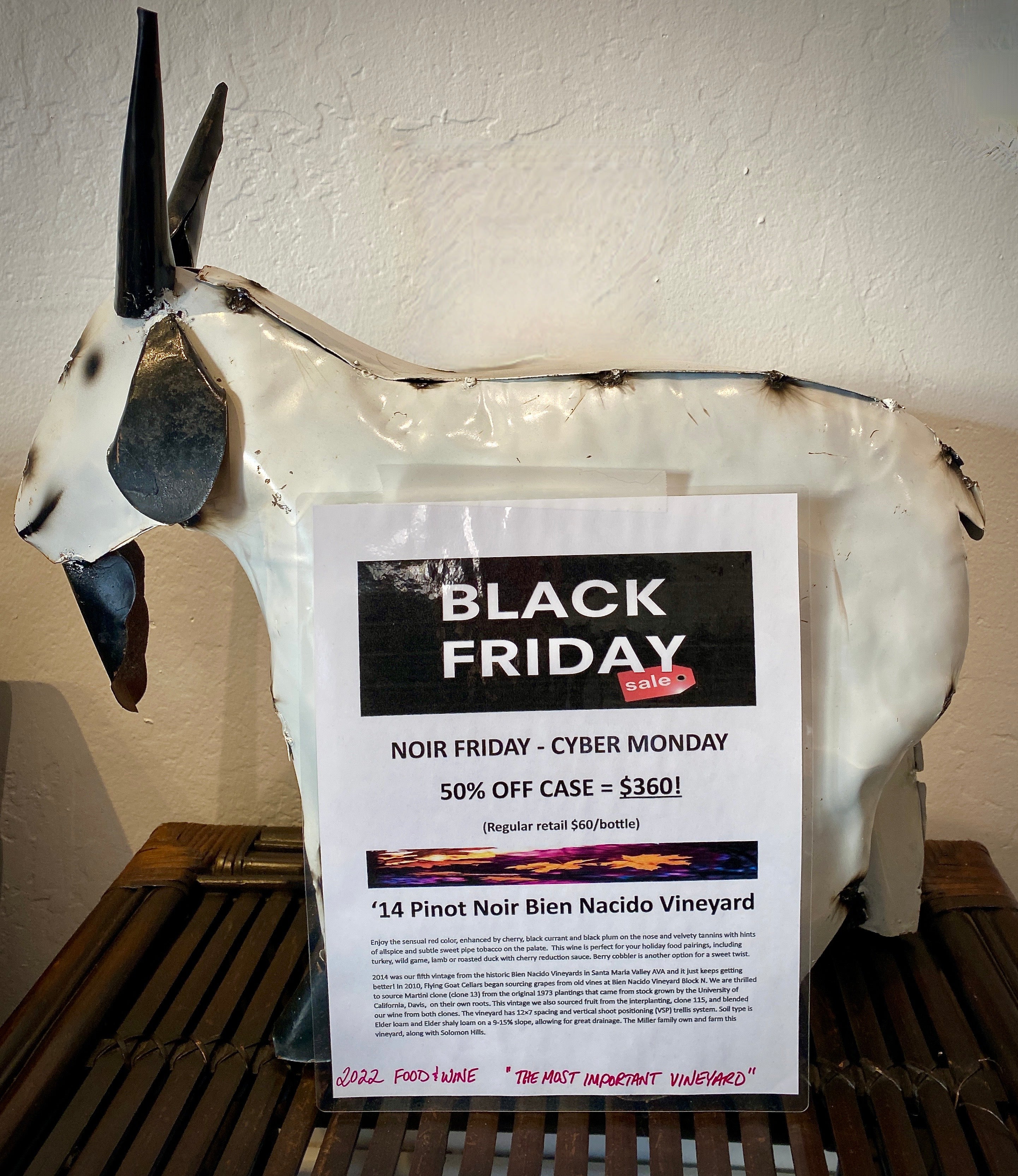 Noir Friday – Flying Goat Cellars