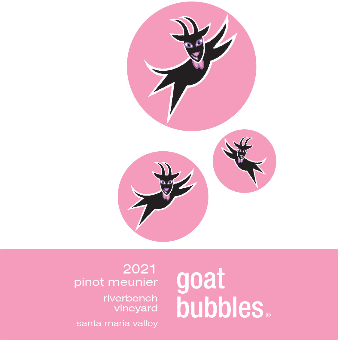 2021 Goat Bubbles, Pinot Meunier – Flying Goat Cellars